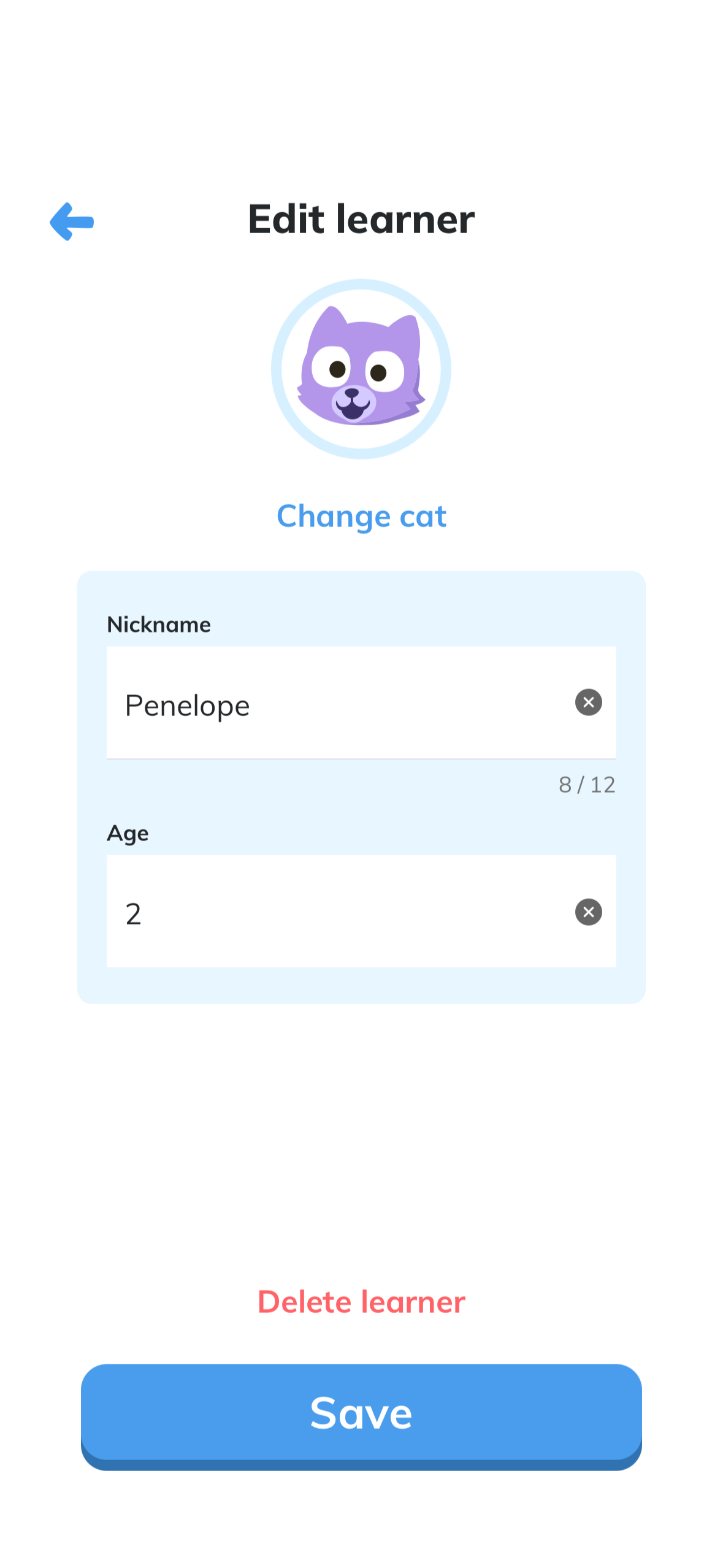 Supprimer les profils d'apprenants – Centre D'Aide | Studycat